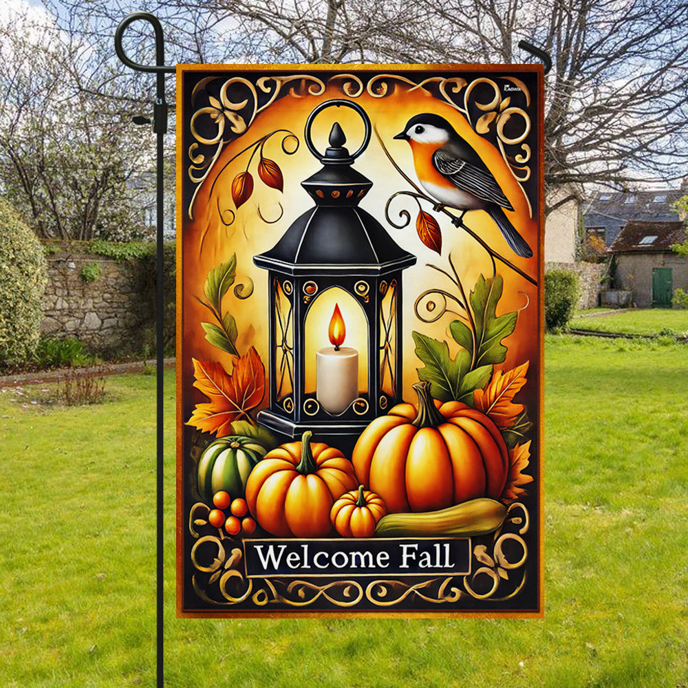 Welcome Fall Pumpkins Flag MLN3428F – Flagwix