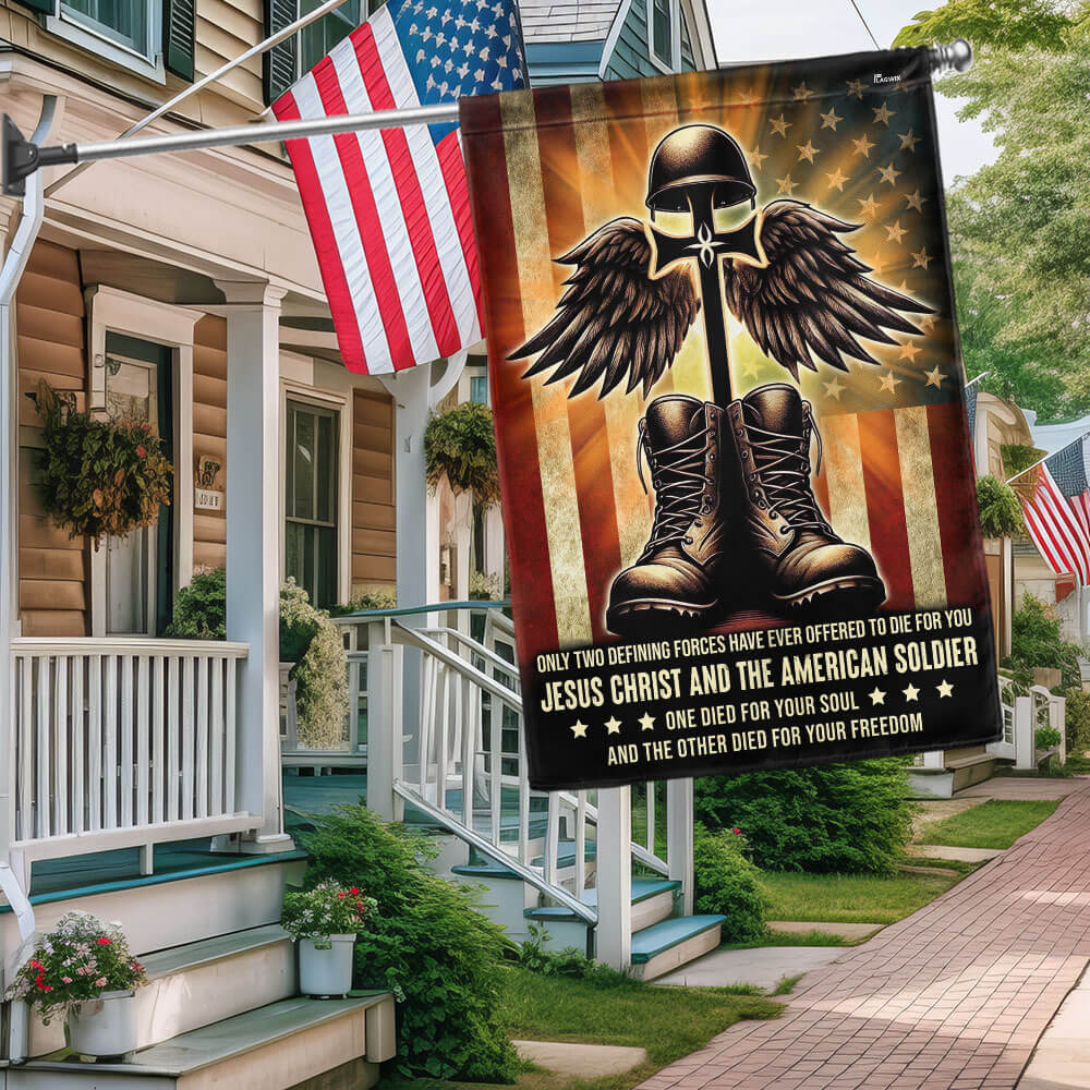 Veterans Day Flag Honor Jesus Christ and Our Fallen American Soldier F ...