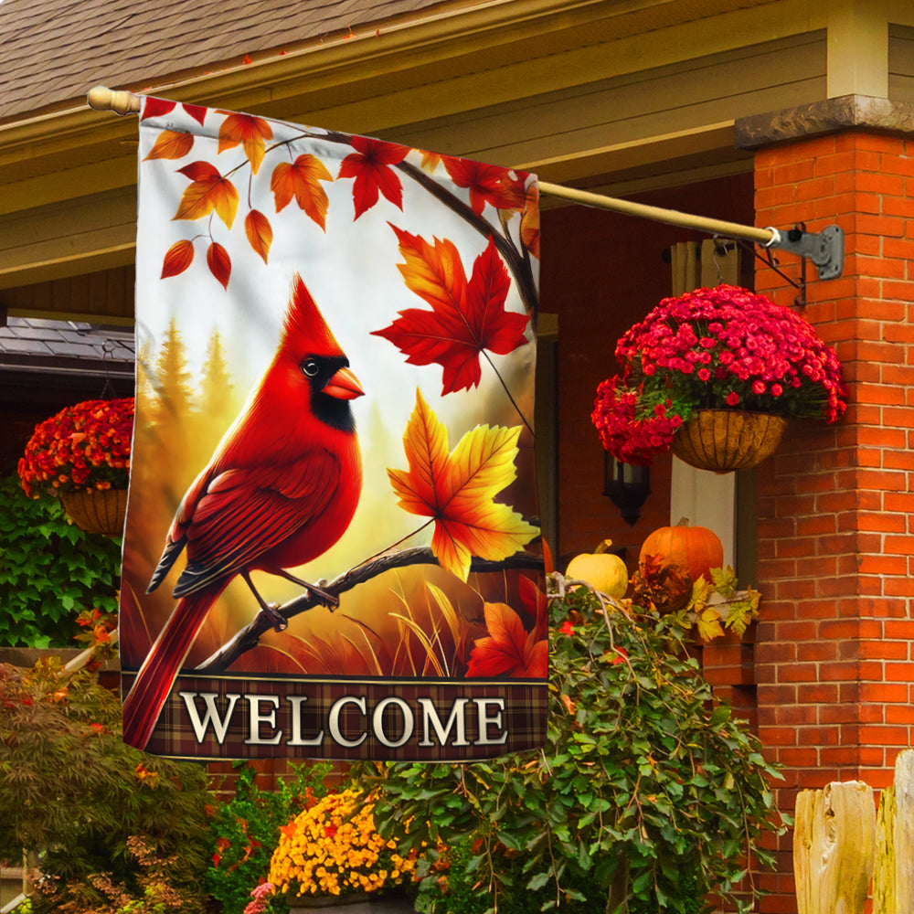 Cardinal Welcome Fall Flag – Flagwix