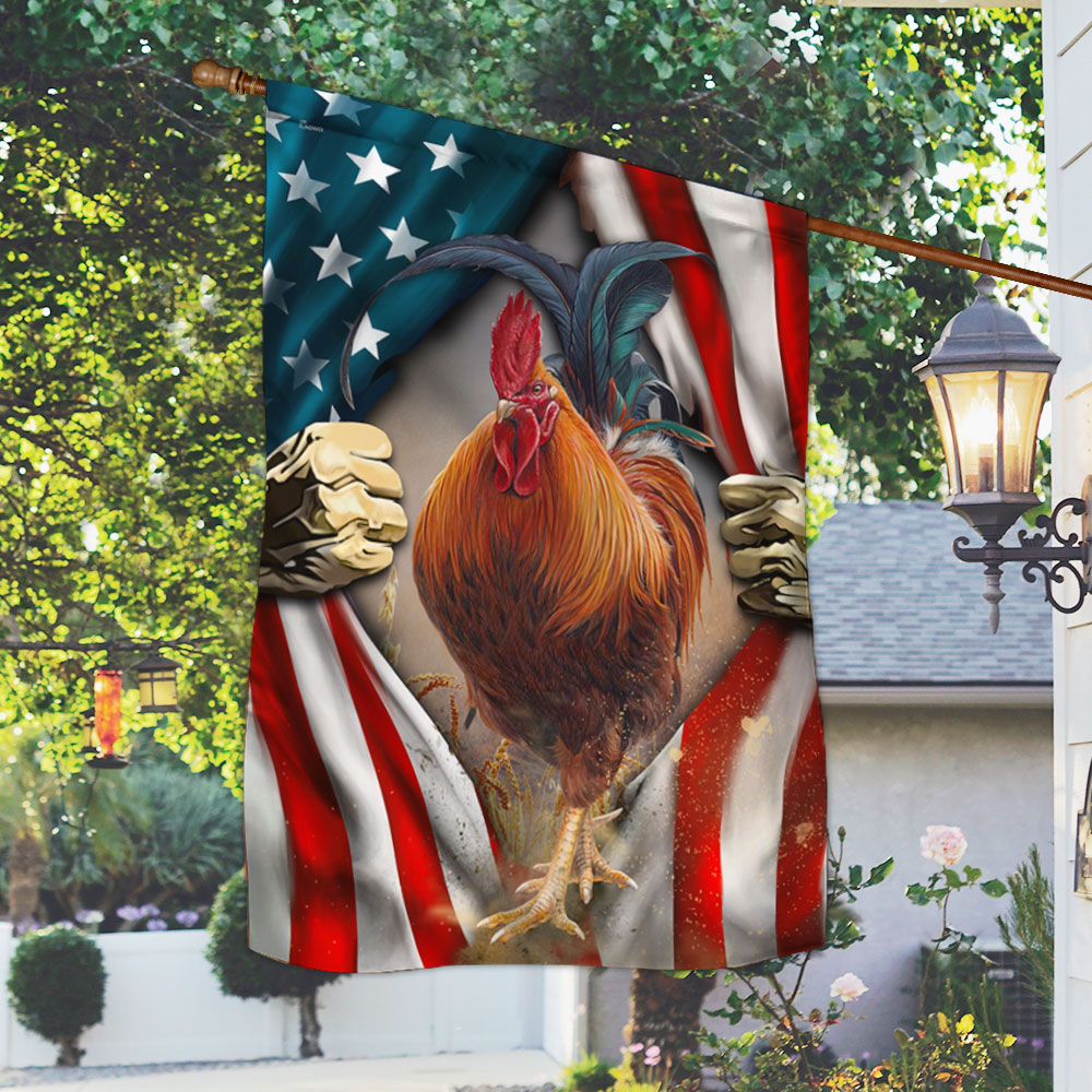 Chicken Rooster American Flag, Farm Flag – Flagwix