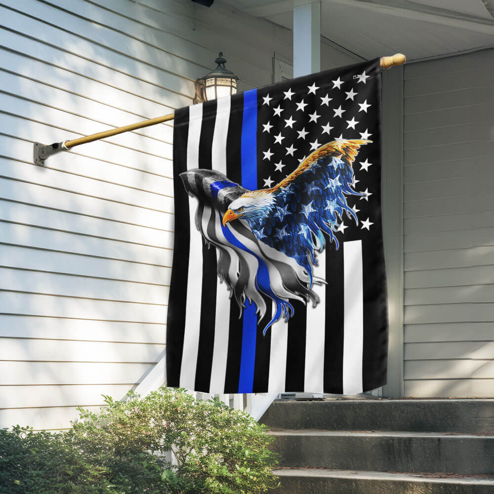 Flagwix American Flag - The Thin Blue Line. Police. Law Enforcement Am