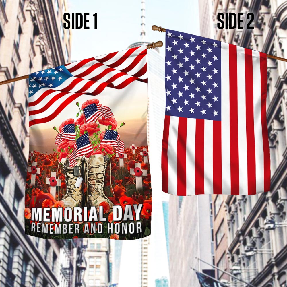 Memorial Day Veteran Remember and Honor American Two-Sided Flag – Flagwix