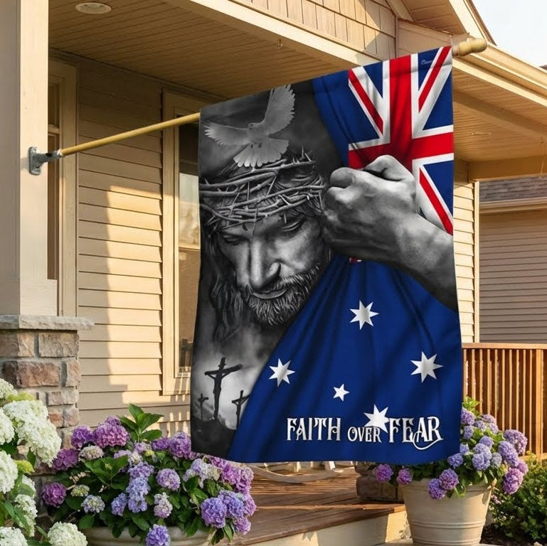 Jesus Flag Jesus Faith Over Fear Australian Flag – Flagwix