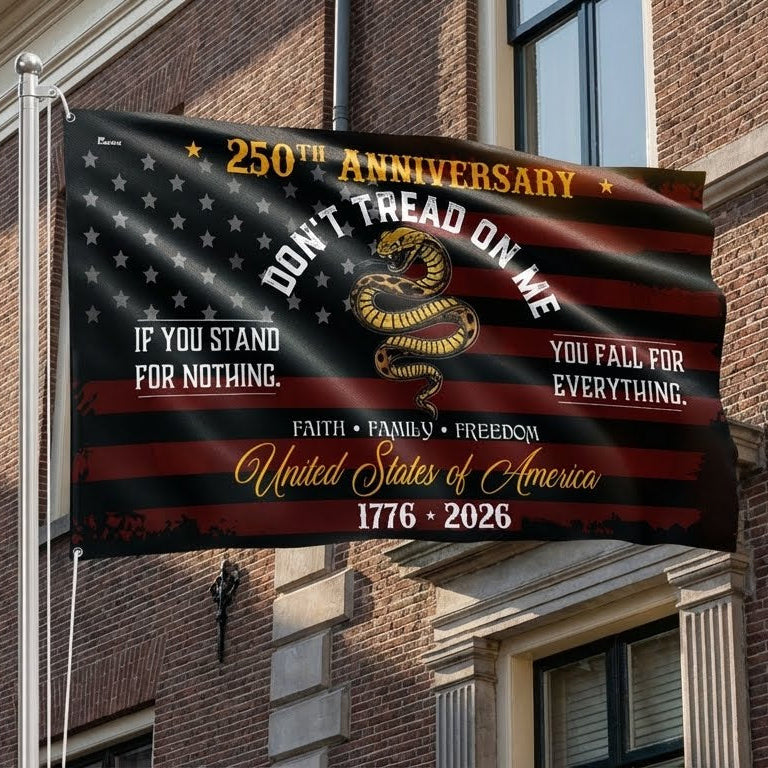 Flagwix USA 250th Anniversary Grommet Flag – Don’t Tread On Me Gadsden