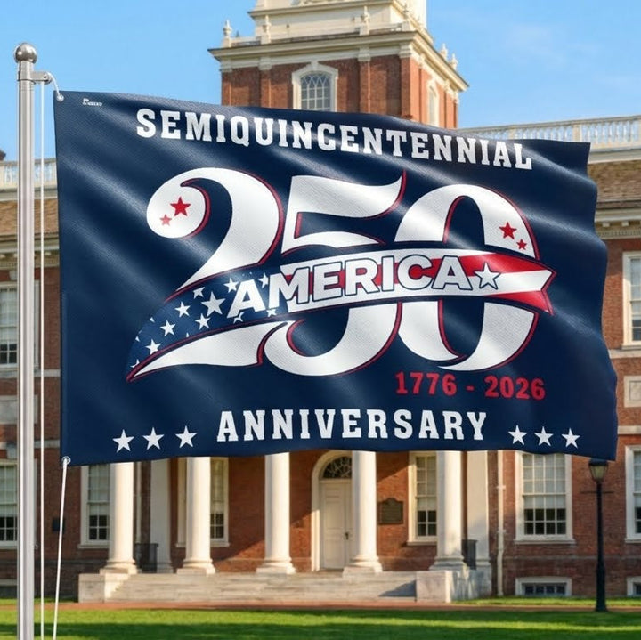 America 250 Years Semiquincentennial Patriotic 1776 2026 Grommet Flag ...