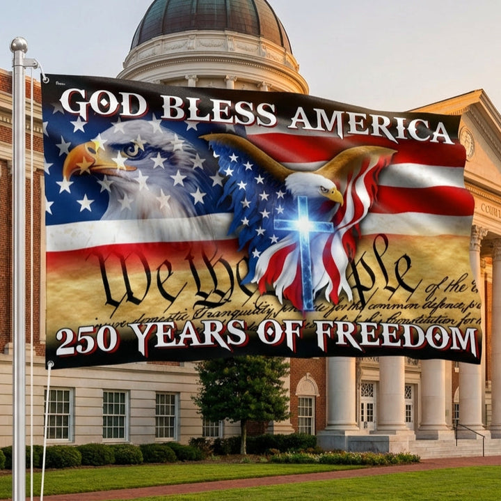 250 Years of Freedom Grommet Flag God Bless America Flagwix