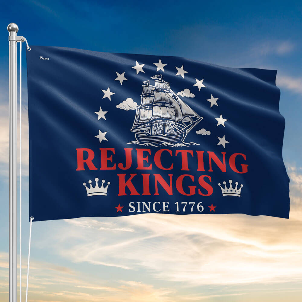 Rejecting Kings Since 1776 No Kings Grommet Flag – Flagwix