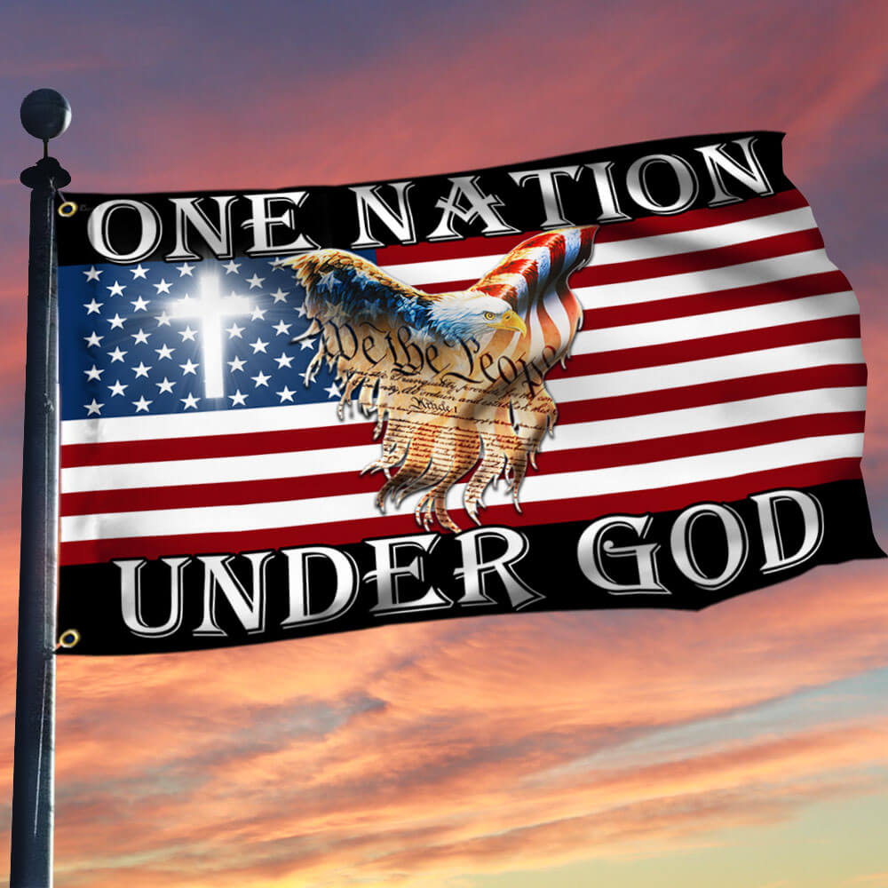 Flagwix American Flag - One Nation Under God Patriotic Eagle American