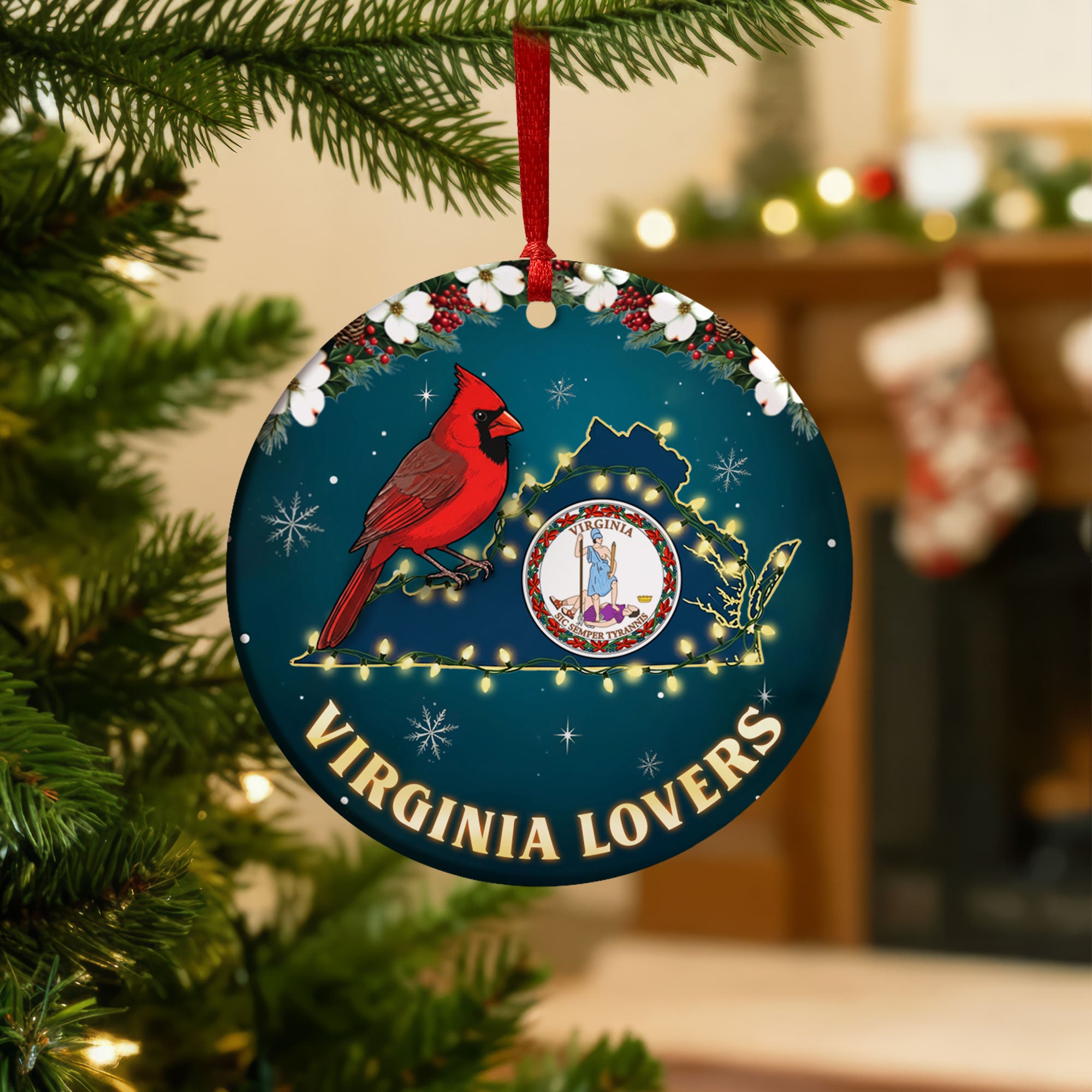 Virginia Cardinal Christmas Ornament | Virginia Is For Lovers Decor ...