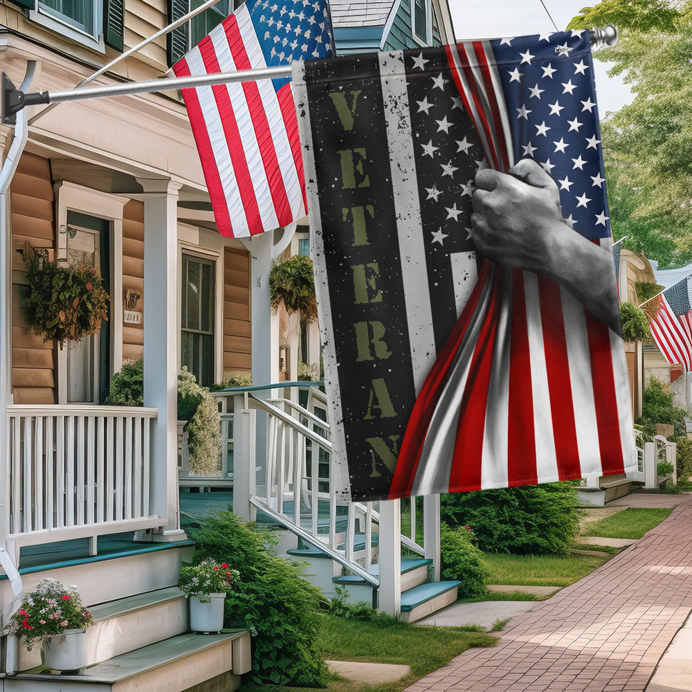 US Veteran Flag Honoring All Who Served Patriotic Veterans Day America ...