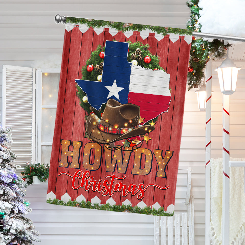 Texas Howdy Christmas Flag - Festive Holiday Gift & Décor - 3-Day Ship ...