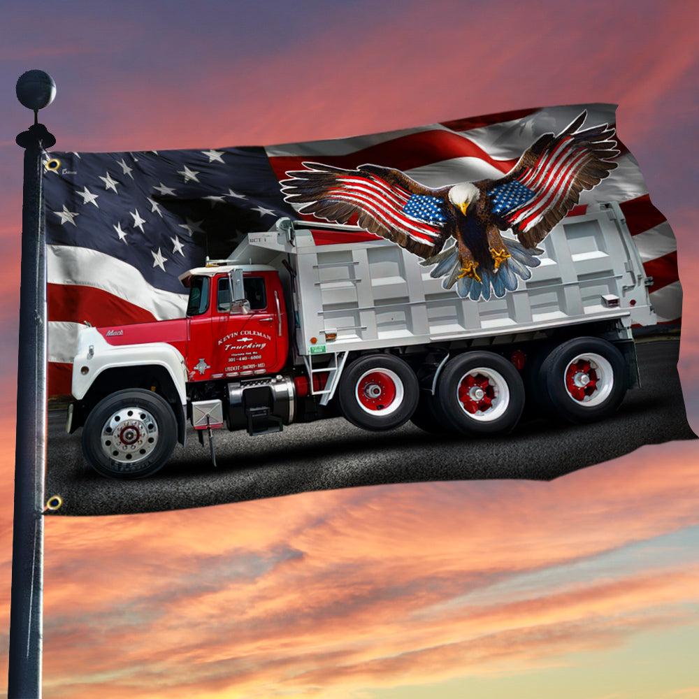 American Truck. Patriot Trucker Amerian Eagle Grommet Flag THN3712GFct ...