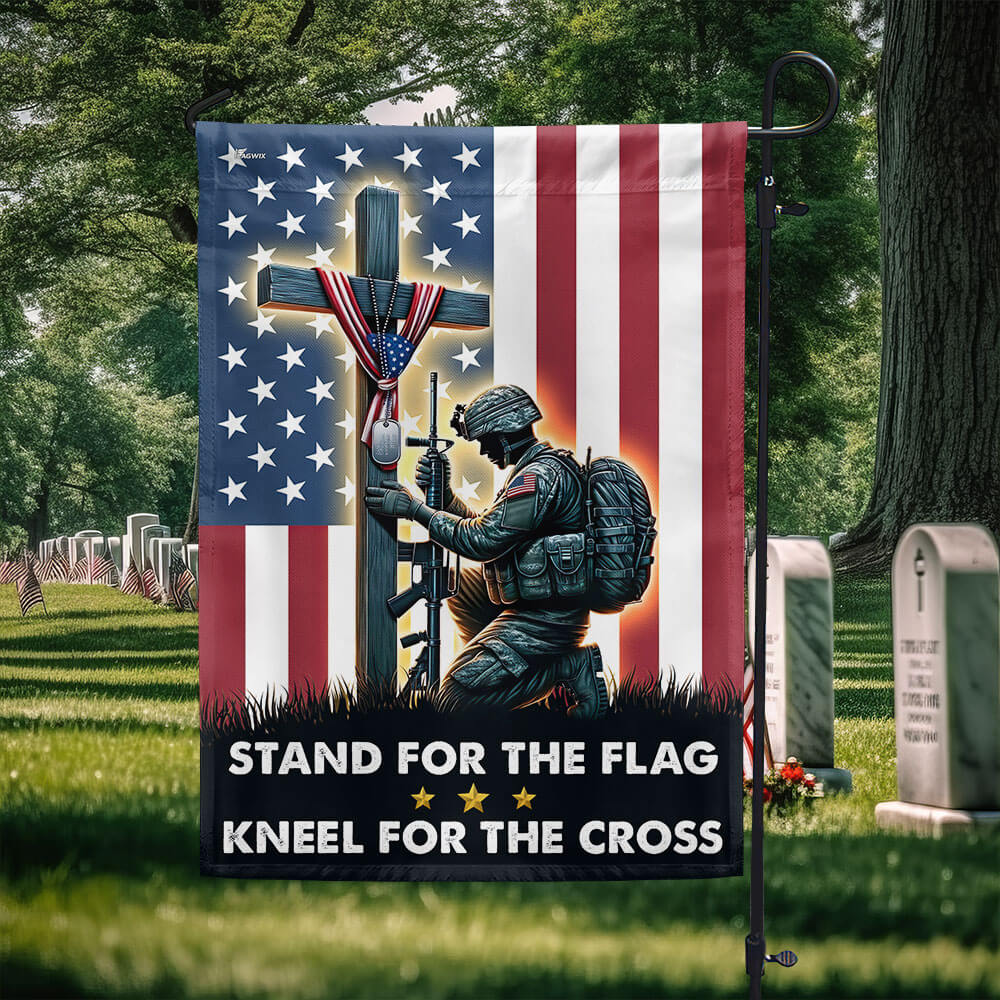 Stand For The Flag Kneel For The Cross – Patriotic Christian Flag for ...