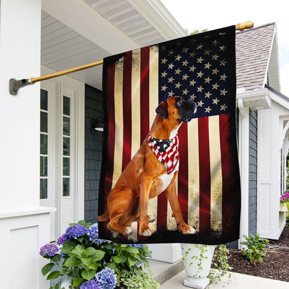 Boxer Dog American Patriot Flag Wrapped in Glory PS11F – Flagwix