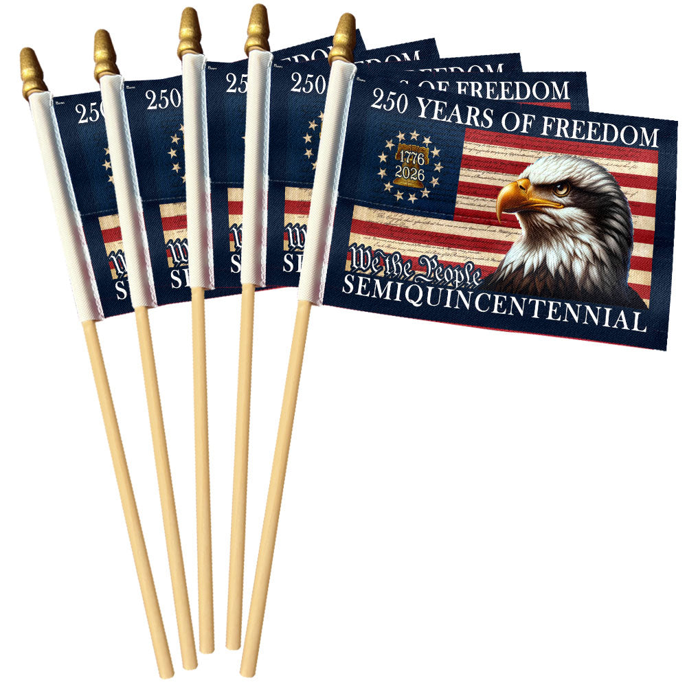 250 Years of Freedom American Handheld Flag, Patriotic Eagle American ...