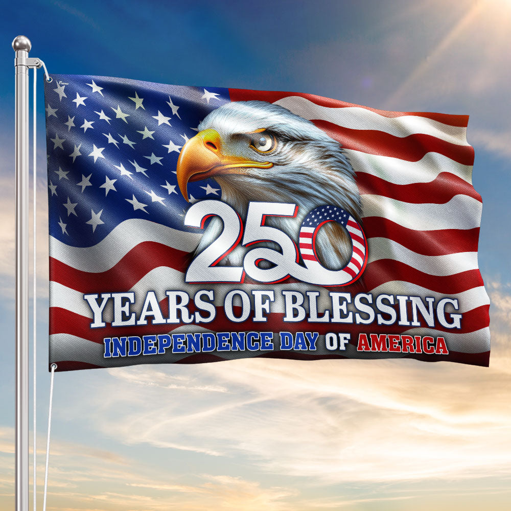 250 Years of Blessing Flag, Eagle Independence Day of America US Gromm ...