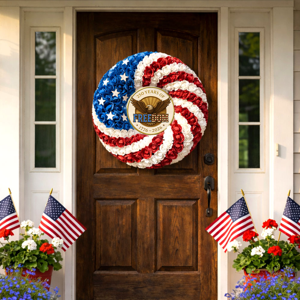 250 Years of Freedom Door Wreaths Patriotic Eagle Decoration – Flagwix