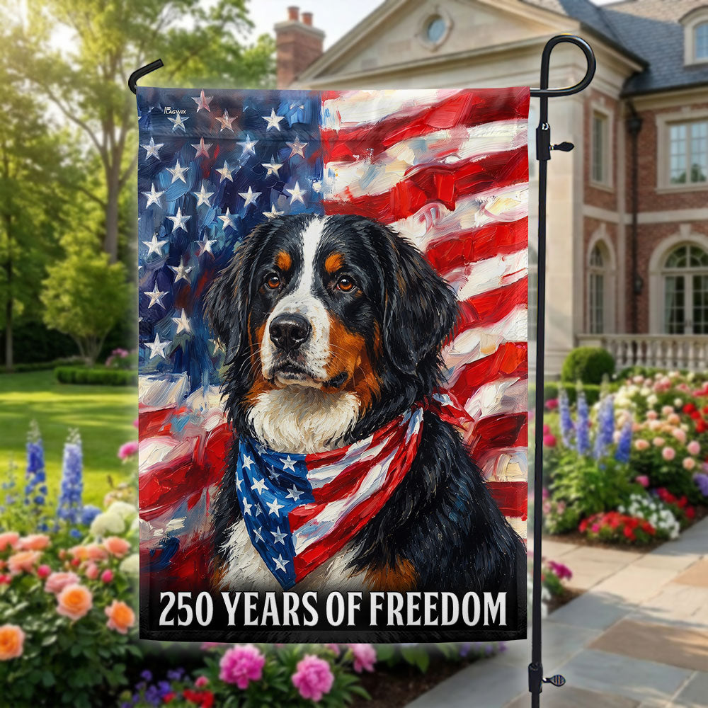 Bernese Mountain Dog American Flag - Celebrate Freedom – Flagwix