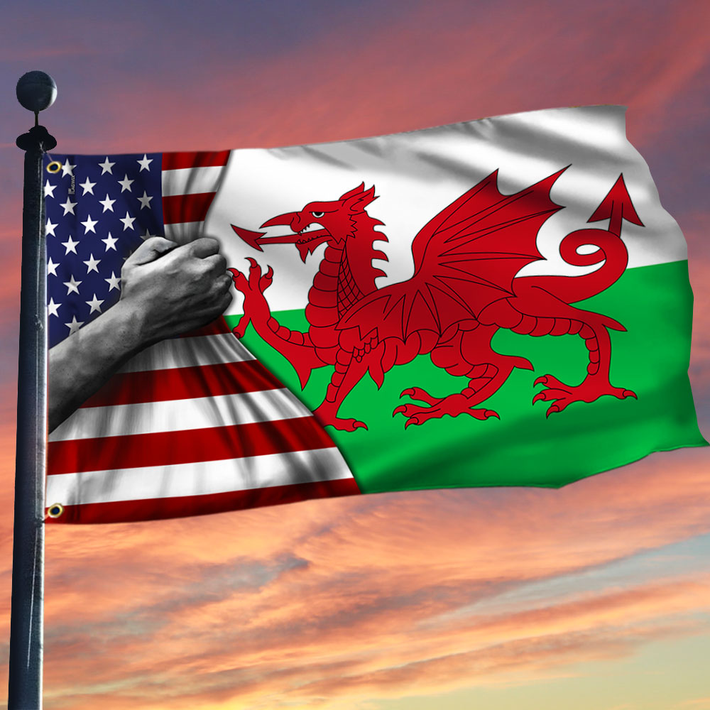 Welsh American Grommet Flag – Flagwix