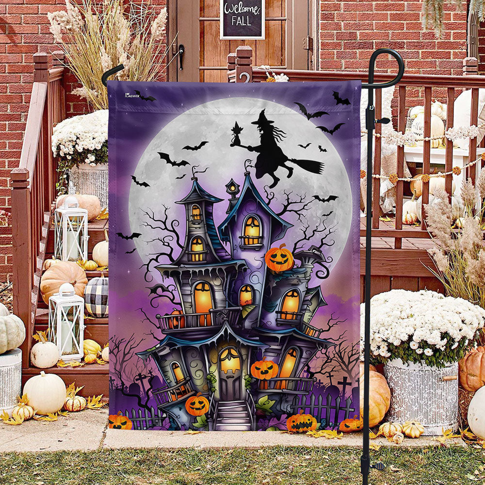 Halloween Witch Haunted House Spooky Vibes Flag – Flagwix