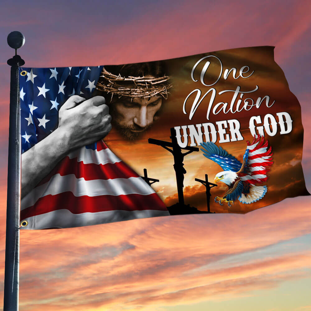 Flagwix American Flag - One Nation Under God, Jesus Christian American