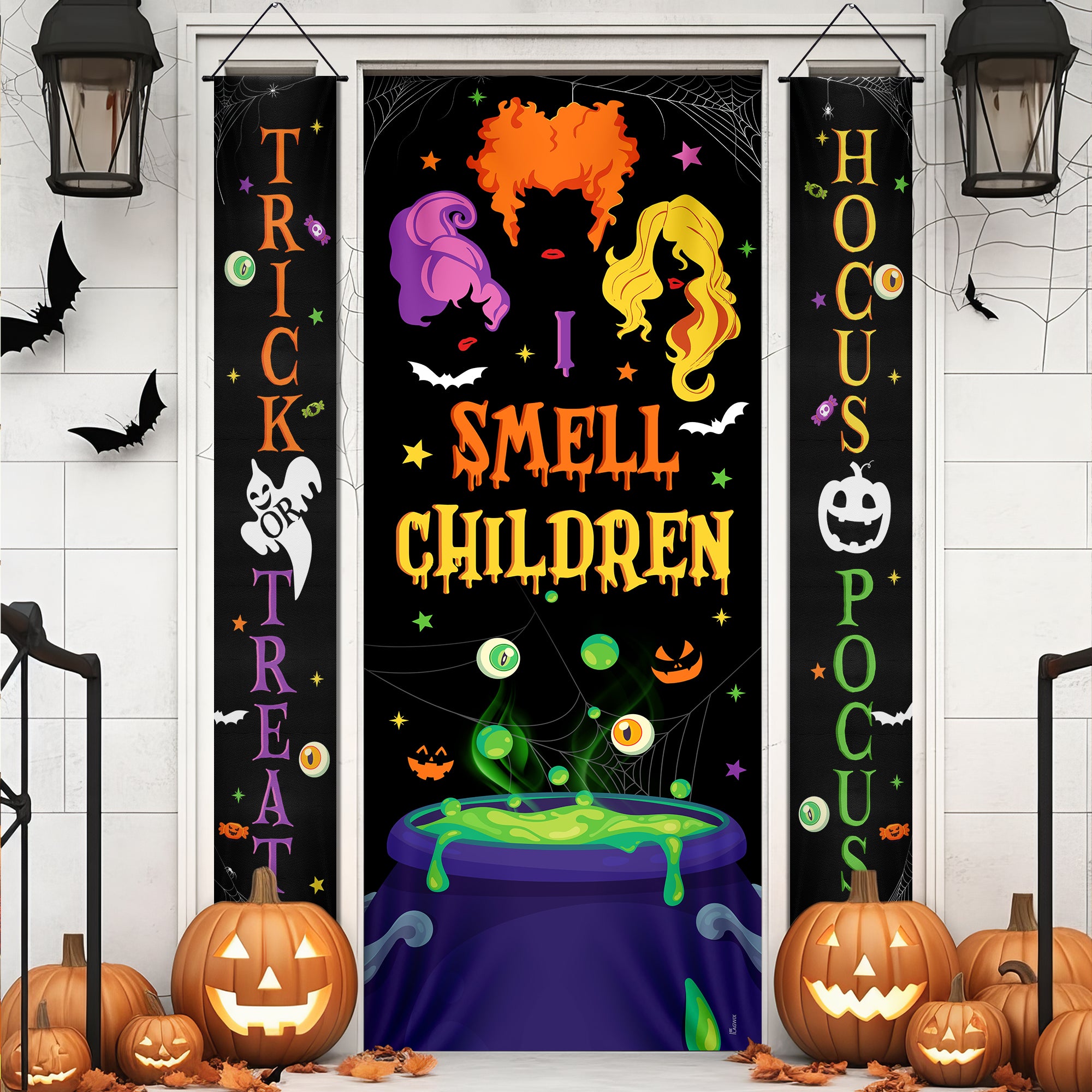 Halloween I Smell Children Hocus Pocus Trick Or Treat Door Cover & Doo ...