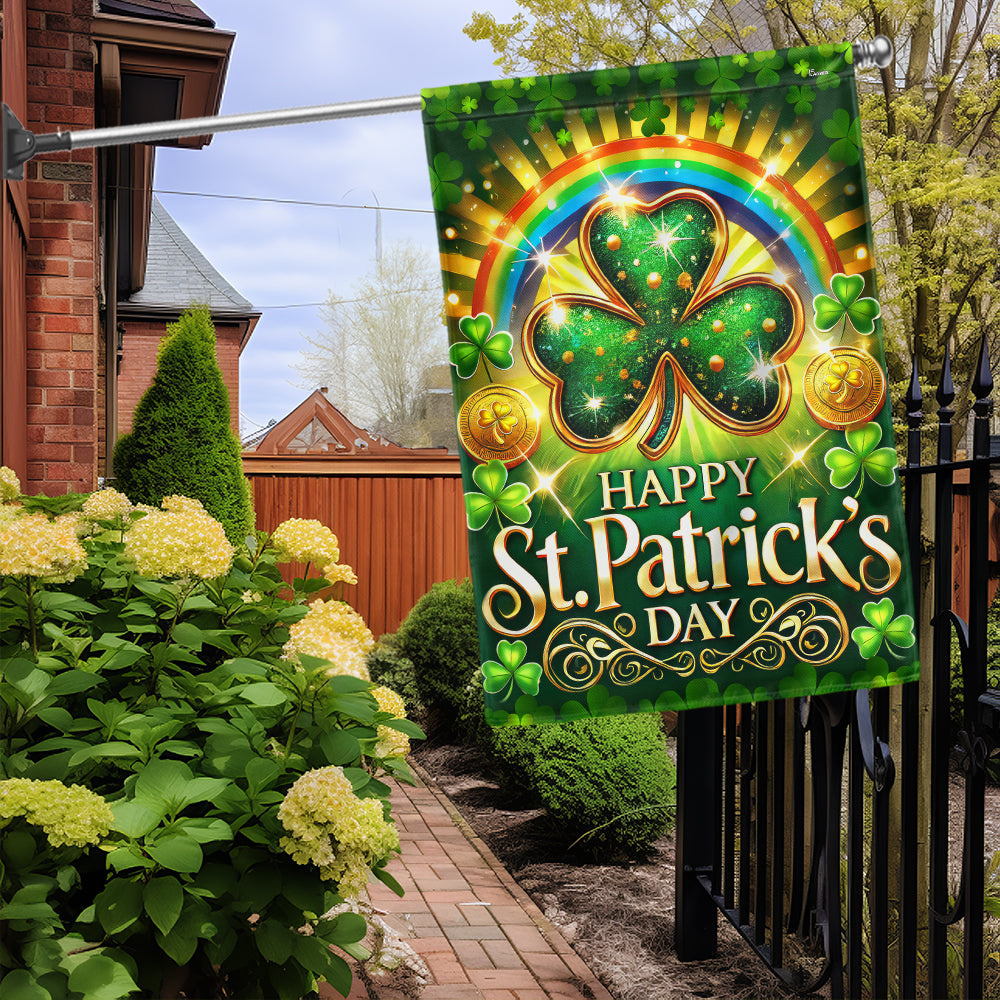 Shamrock Happy St. Patrick's Day Flag MLN5012F – Flagwix