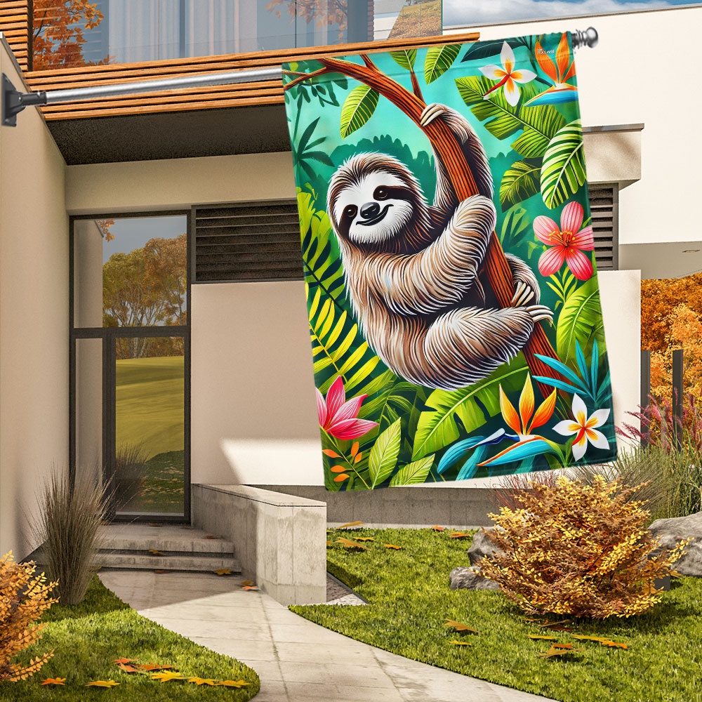 Cute Sloth Flag – Flagwix