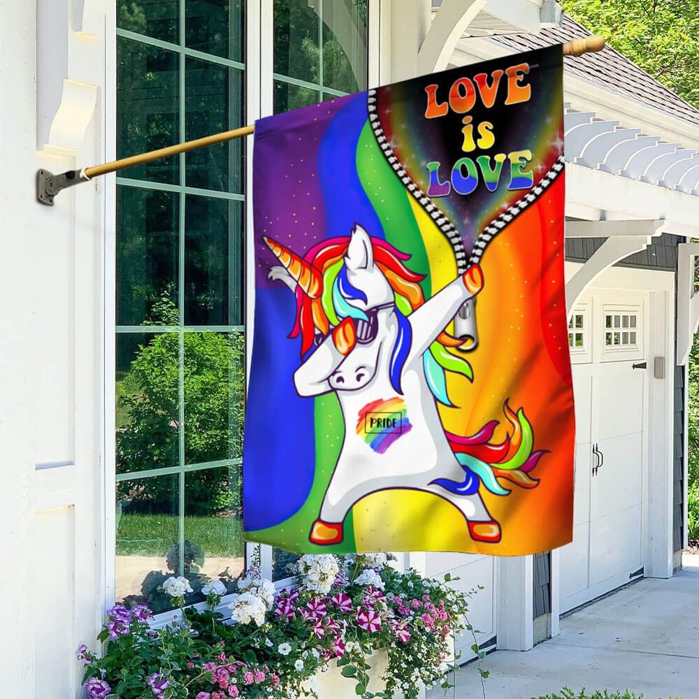 LGBT Flag Love Is Love, Rainbow Unicorn Pride Flag – Flagwix