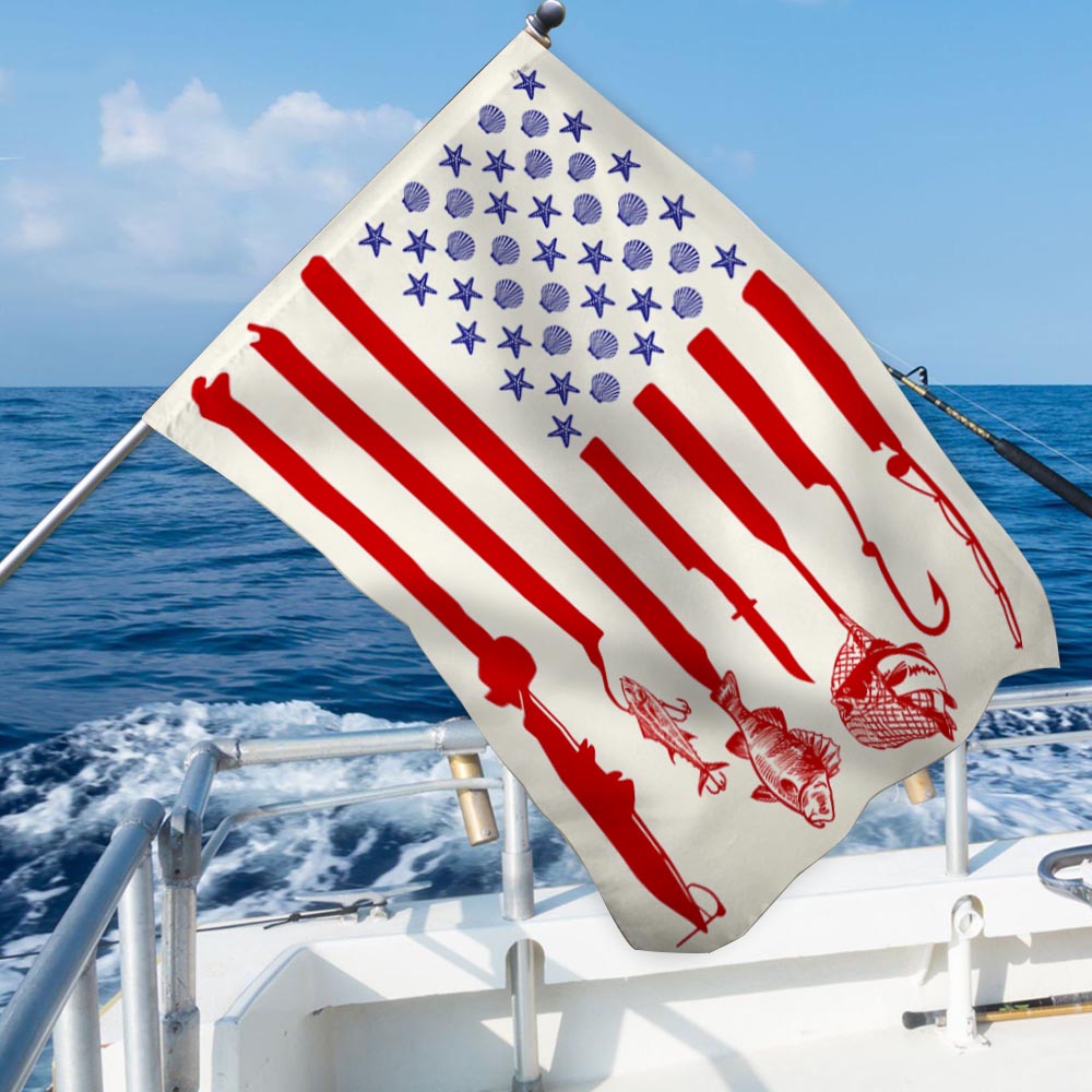 Fishing Fisherman American Flag – Flagwix
