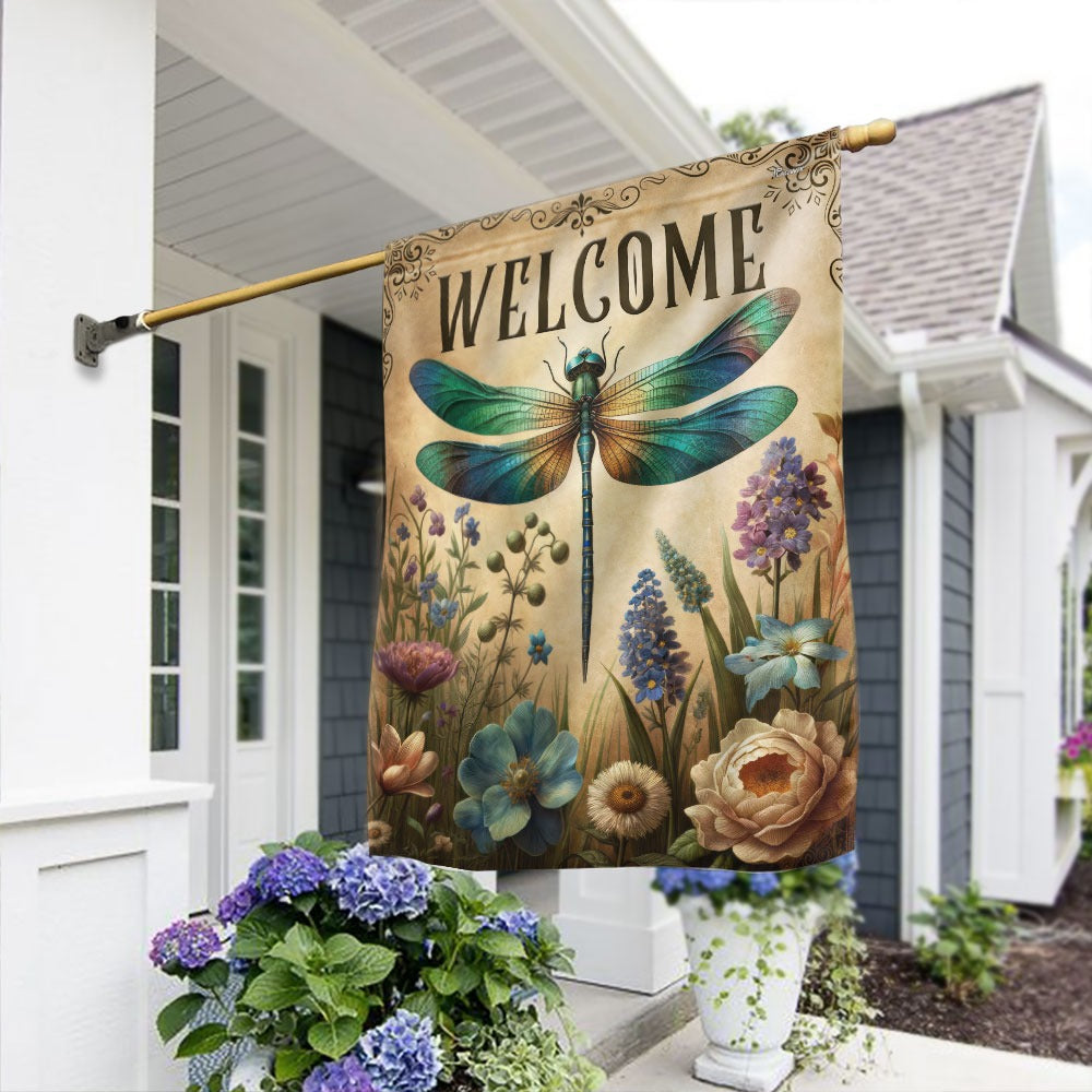 FLAGWIX Welcome Spring Dragonfly Flag – Flagwix
