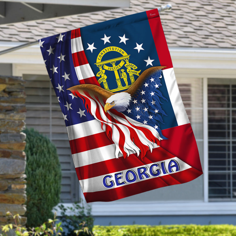 Georgia Eagle Flag MLH1774Fv15 – Flagwix