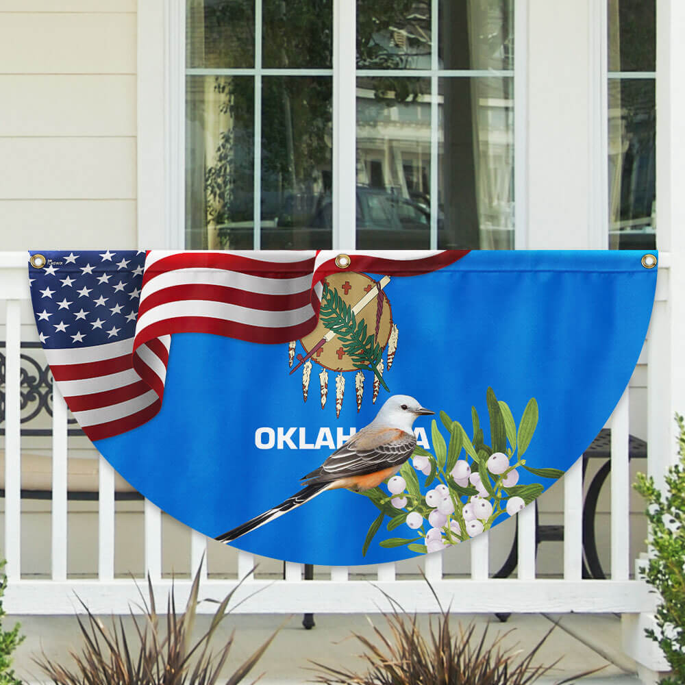 Oklahoma State Scissor-tailed Flycatcher Bird and Mistletoe Flower Non ...