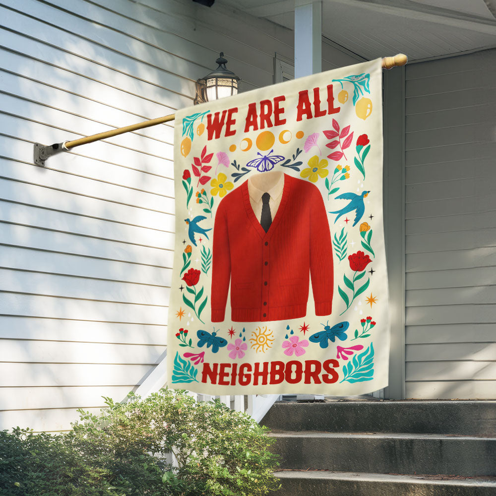 We Are All Neighbors Garden Flag Welcome Decoration Inclusivity Divers ...