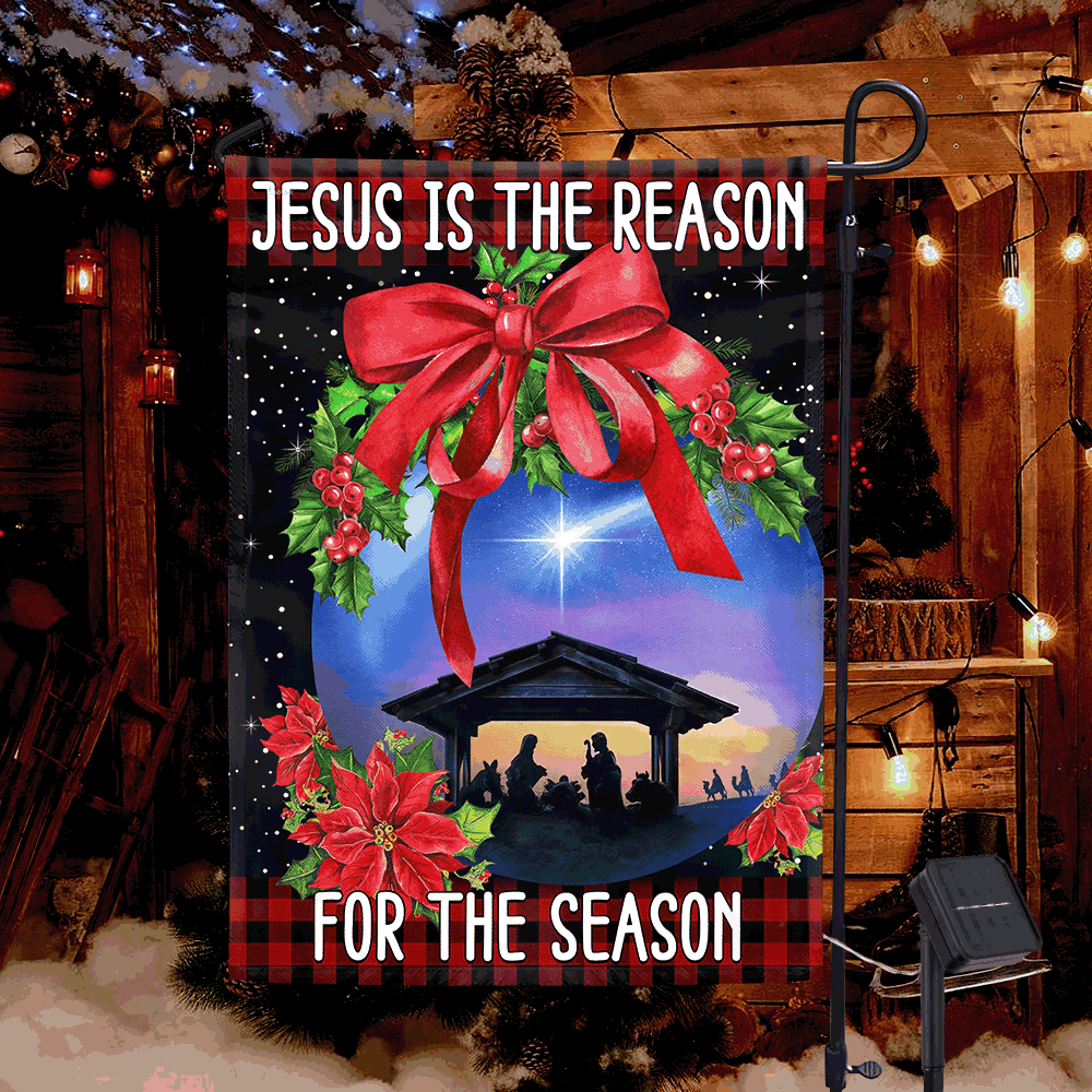 Holy Family, Jesus Is The Reason For The Season Christmas Solar Led Ga ...