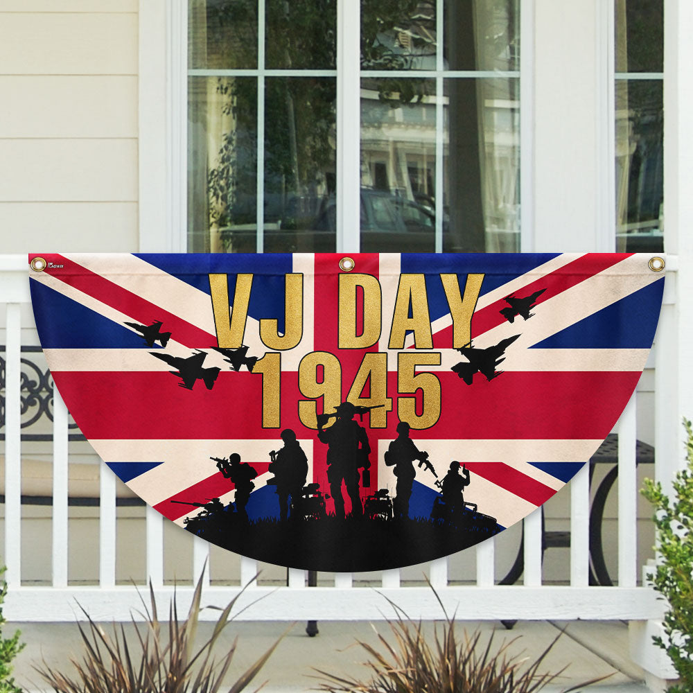 VJ Day Victory Over Japan UK Non-Pleated Fan Flag – Flagwix