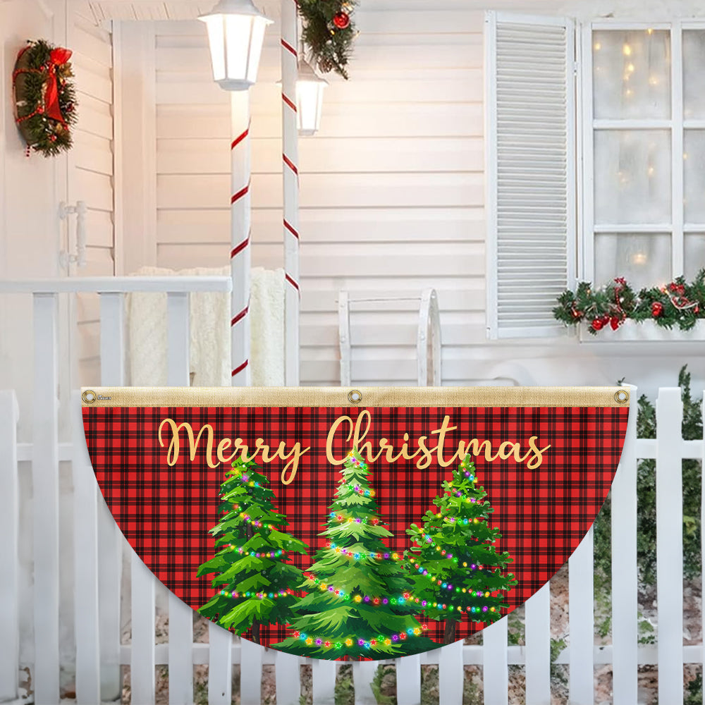 Merry Christmas Non-Pleated Fan Flag – Flagwix