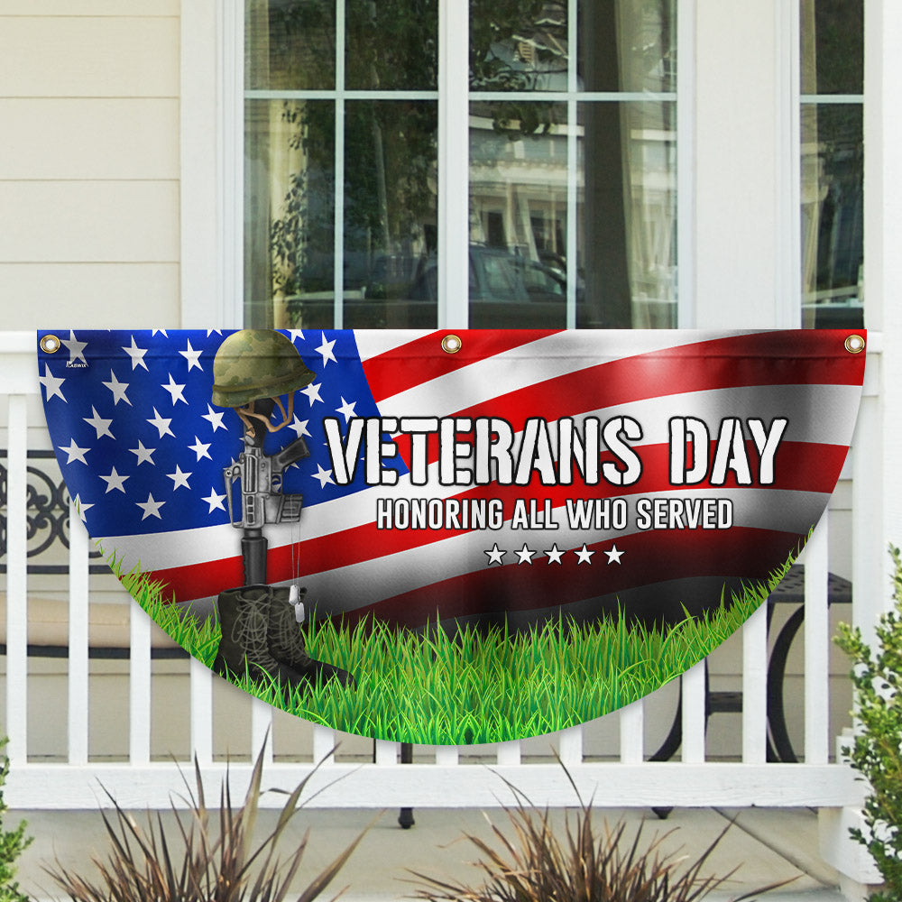 Veterans Day Honoring All Who Served Non-Pleated Fan Flag – Flagwix
