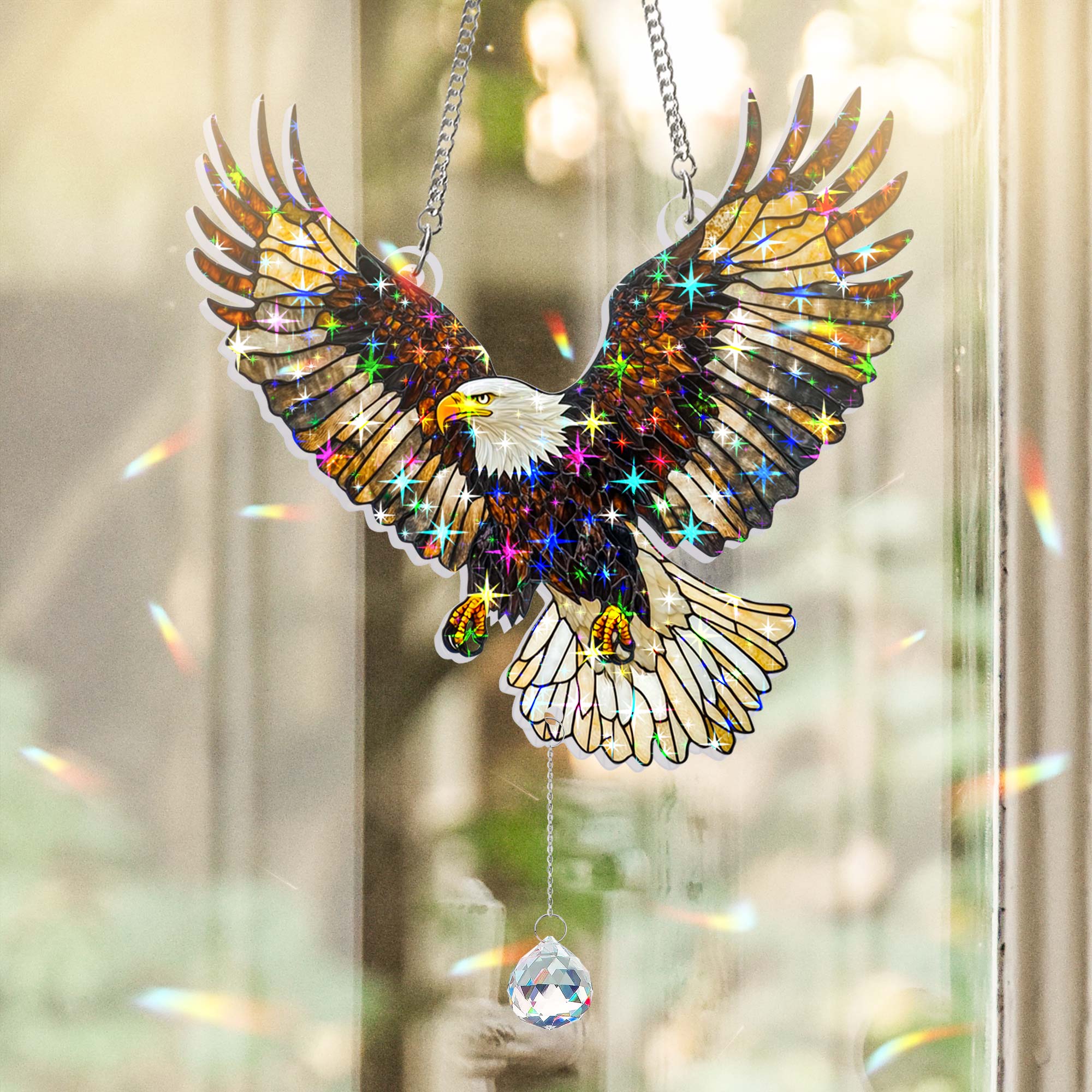 Eagle Hologram Window Hanging – Flagwix