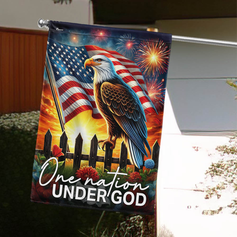 Flagwix American Flag - Patriot Eagle One Nation Under God Flag