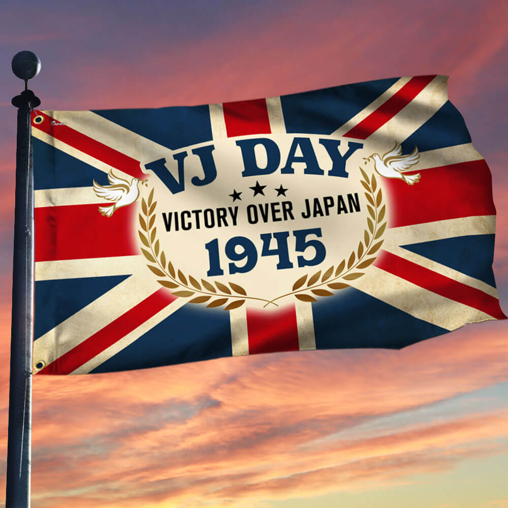VJ Day Victory Over Japan UK Grommet Flag – Flagwix