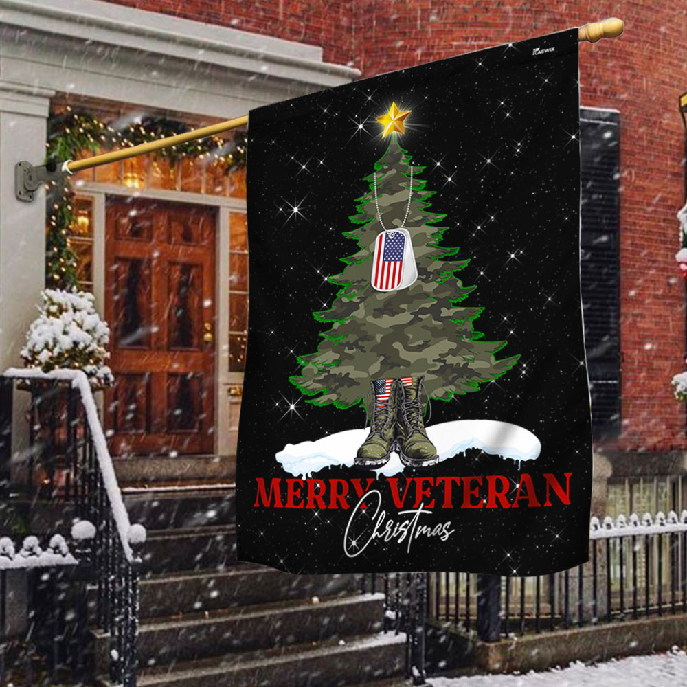 Merry Veteran Christmas Flag – Flagwix