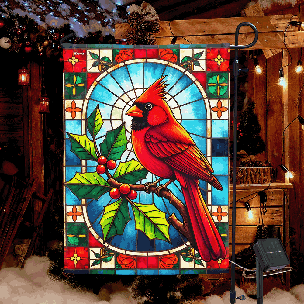 Solar LED Cardinal Garden Flag – Flagwix