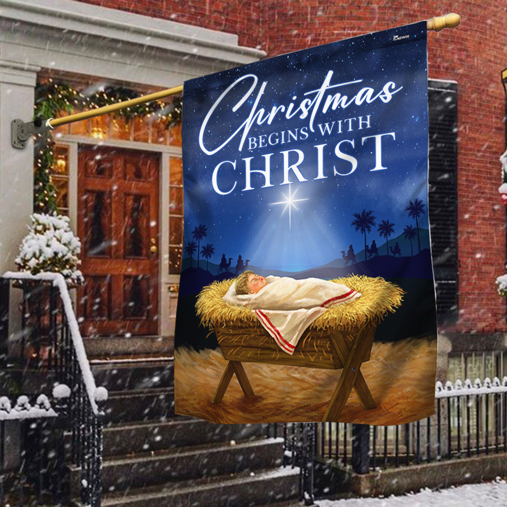 Christmas Begins With Christ Flag – Flagwix
