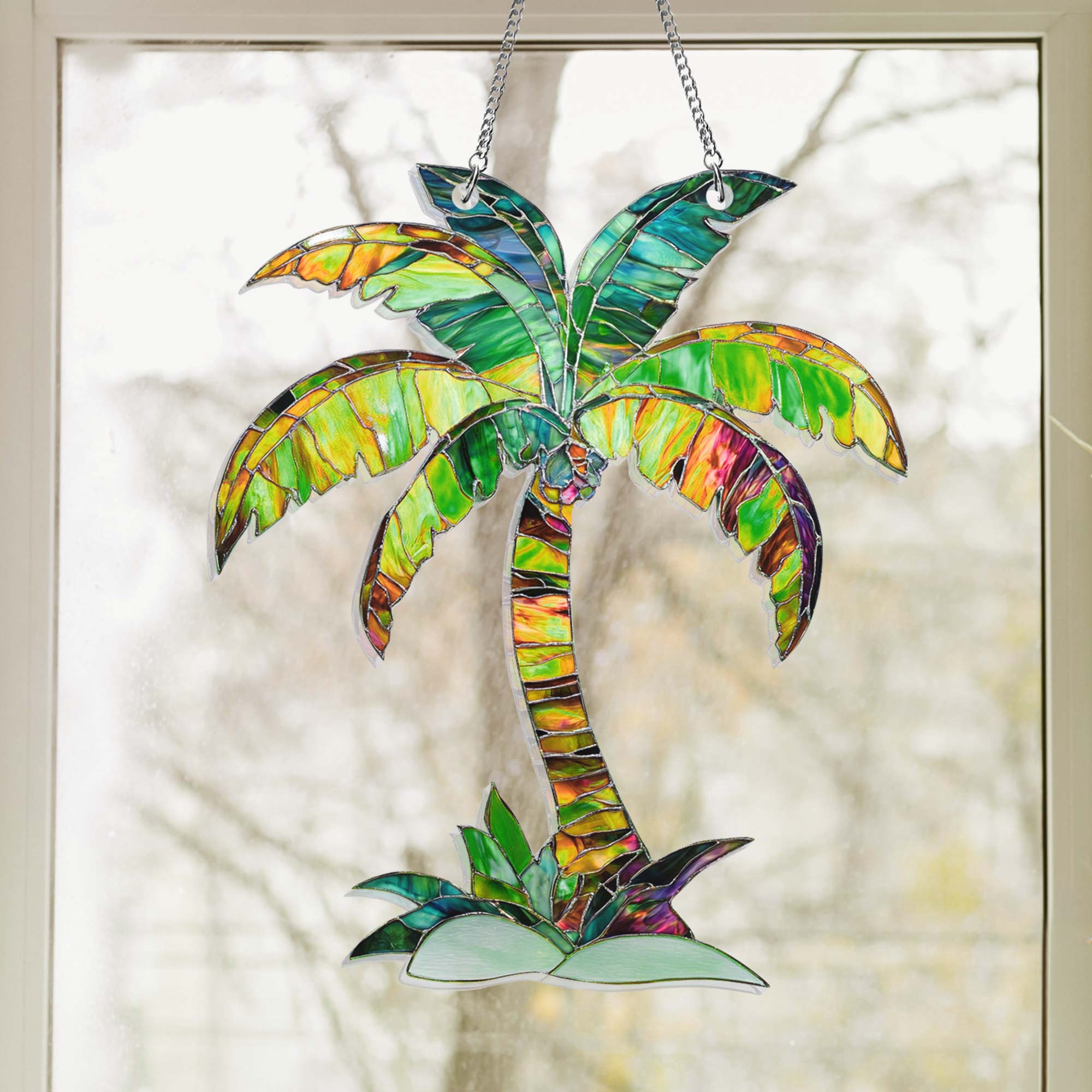 Palm Tree South Carolina Suncatcher Hanging Sign – Flagwix