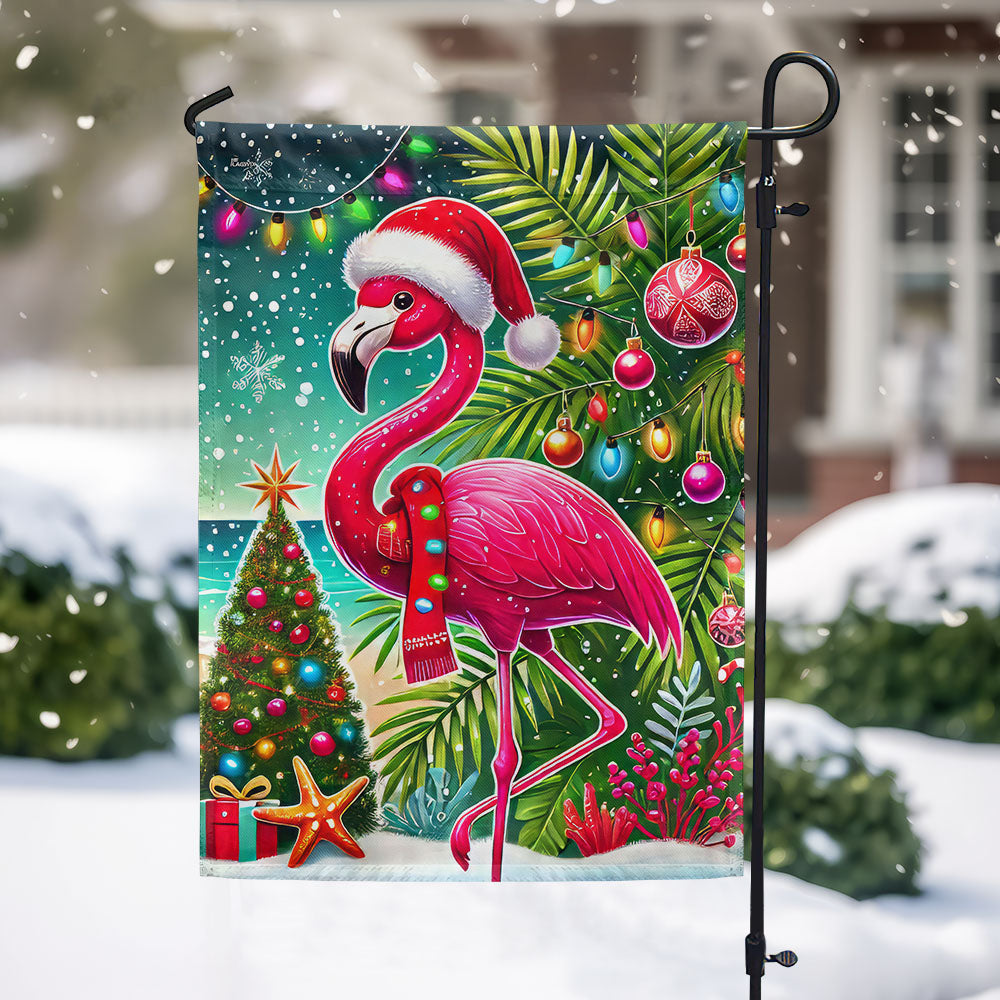 Pink Flamingo Christmas Flag – Flagwix