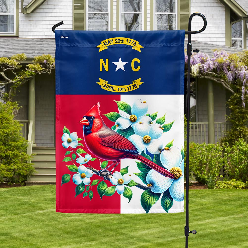 FLAGWIX North Carolina State Bird and Flower Cardinal and Dogwood Flow ...