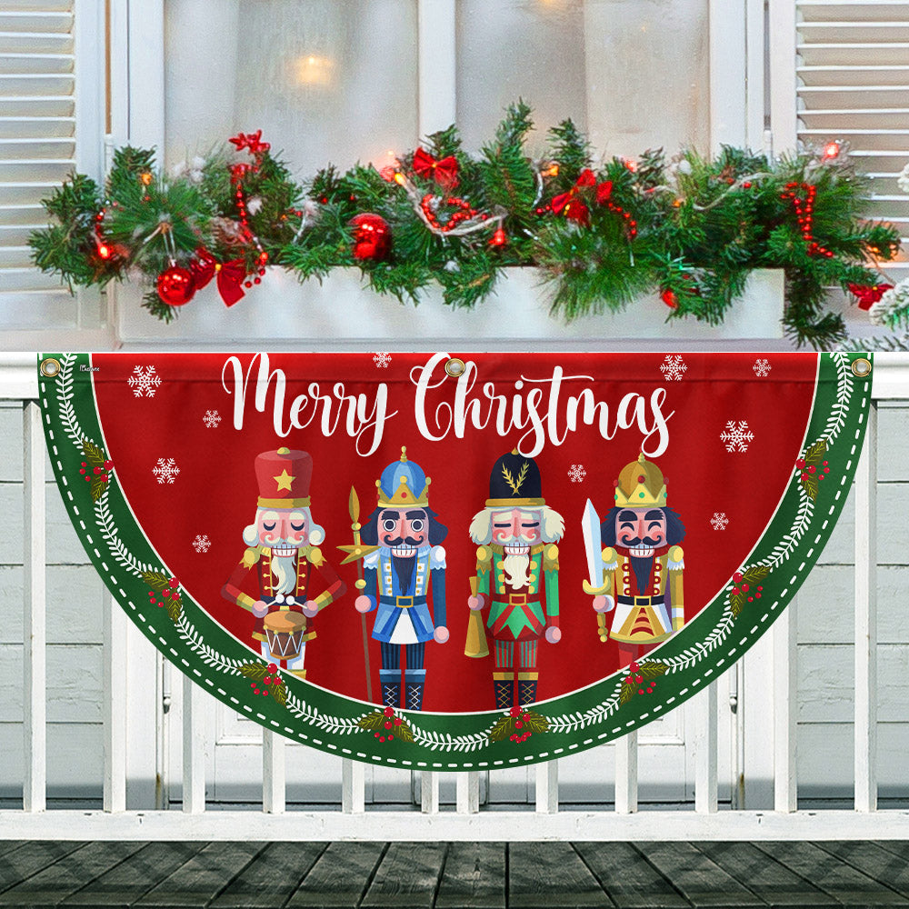 Nutcracker Merry Christmas Non-Pleated Fan Flag – Flagwix