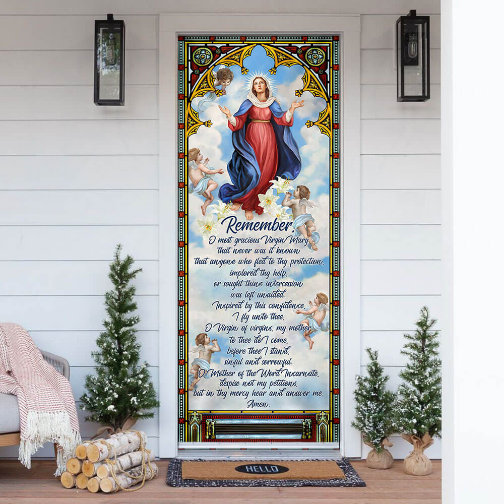 Mother Mary. Blessed Virgin Mary Door Cover – Flagwix