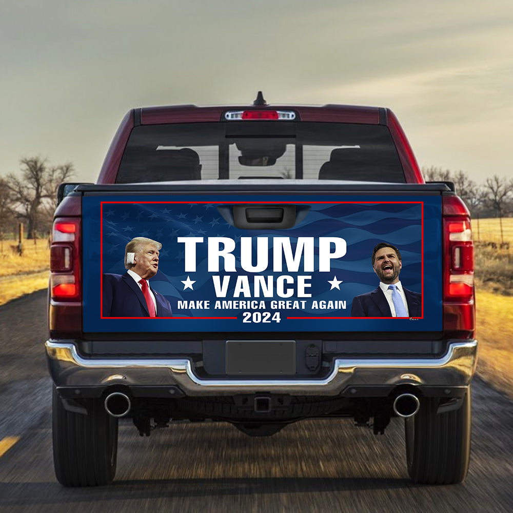Trump Vance Make America Great Again 2024 Truck Tailgate Decal Sticker ...